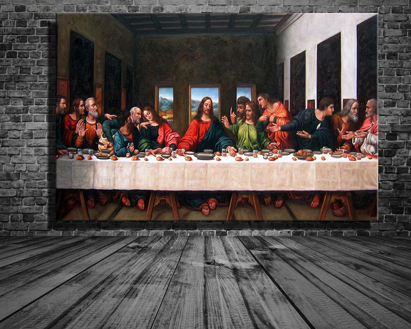 Large Size Beautiful The Last Supper of Leonardo Da Vinci Jesus ...