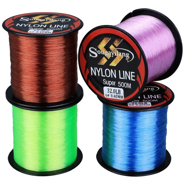 Sougayilang Super Strong Nylon Fishing Line 11-36.3lb 500M Monofilament Fishing Line Leader Line ...