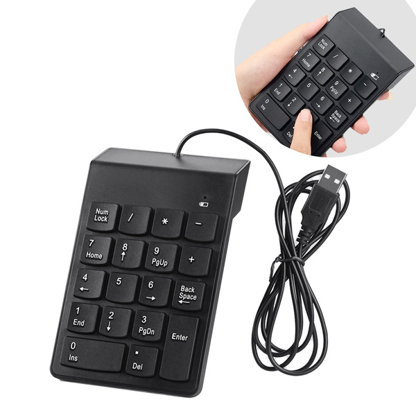 USB Number Pad Numpad Numeric Keypad 18 Keys Keyboard For Laptop Deskto ...