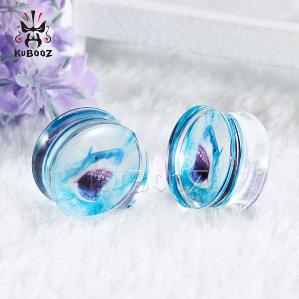 New Fashion Acrylic Ear Piercing Plugs Tunnels Ear Strechers Studs ...