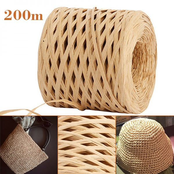 200 Metres Paper Raffia Roll Cord Craft Twine Rope String Craft DIY ...