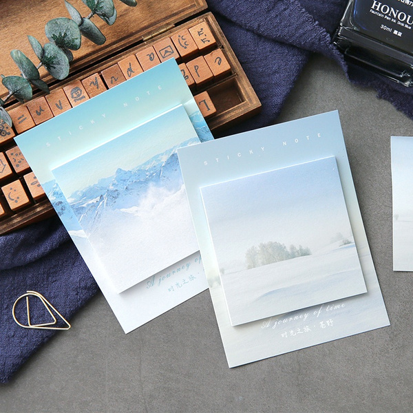 Time Journey Clouds Student Memo Pad Planner Sticky Note Paper Sticker ...