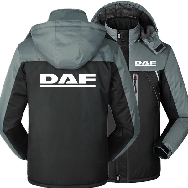 DAF Truck Logo Windbreaker Outdoor Autumn Winter Fleece Thick Warm ...