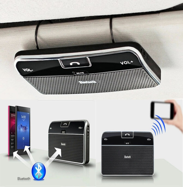 Wireless Bluetooth Handsfree Speaker Phone MP3 Car Kit Sun Visor Clip ...