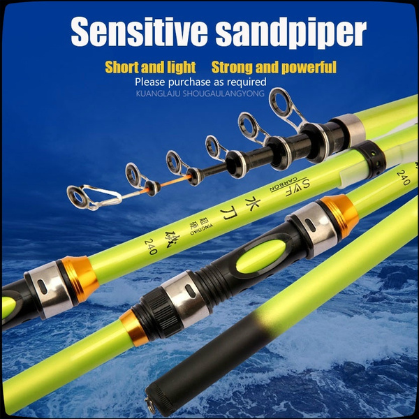 New 1PC High quality Fishing Rod Carbon Fiber Portable Retractable ...