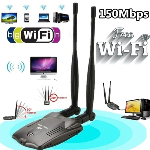 High Power Wifi Adapter Decoder Free Internet Long Distance 100m ...
