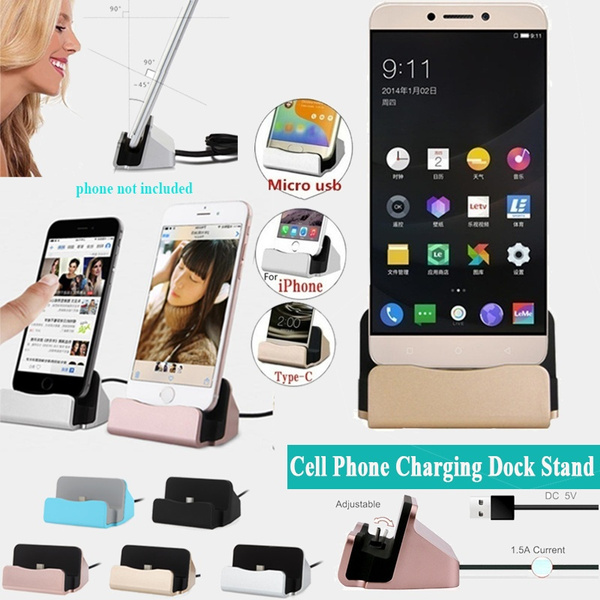 5V Cell Phone Charging Dock stand USB Cable Sync Cradle Charger Base ...