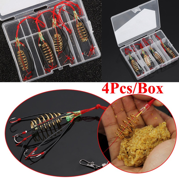4Pcs/Box Carp Bait Anti Winding Fishing Baitholder Barbed Explosion ...