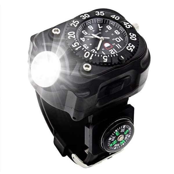 Rechargeable 350 Lumens Led Torch Wrist Light, Waterproof Watch ...