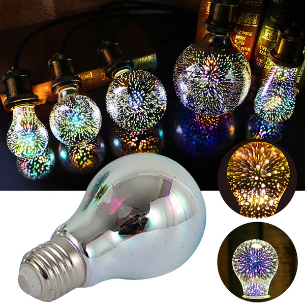 LED Light Bulb 3D Decoration Bulb Firework E27 ST64 G95 G80 G125 A60 ...