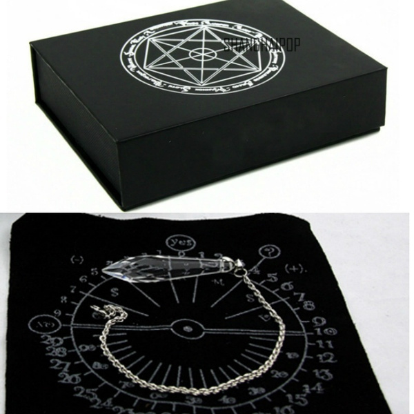 Tarot Table Pendulum Chart Crystal Velvet Wicca Divination Pagan Altar ...