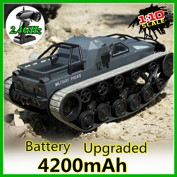 Upgraded 2.4G 1/10 High Speed Rc Tank,380 High Power Motor,4200mAh ...
