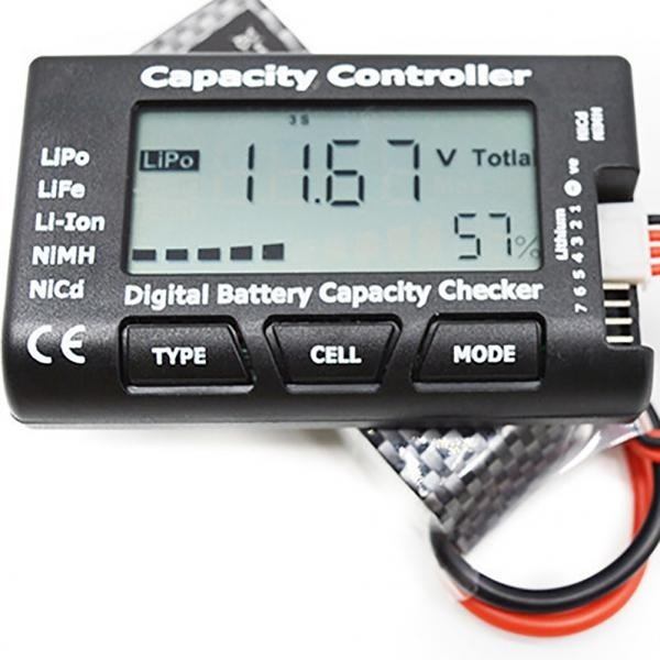 Digital Battery Capacity Voltage Checker Cell Tester Meter for Lipo Li ...