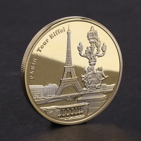 Pretty Commemorative Coin Paris Tower Building Collection Arts Gifts ...