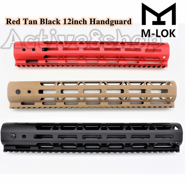 Tactical M-LOK Handguard Rail 12"inch Free Float Picatinny Rail Bracket ...