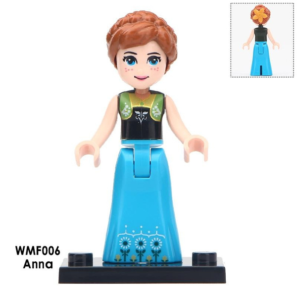 Custom Builder Block Minifigure Disney Princess Frozen Ana | Wish