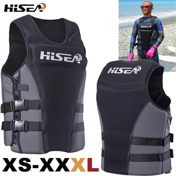 Life Vest Brand HISEA Adjustable Black Grey Life Jacket Buoyancy ...