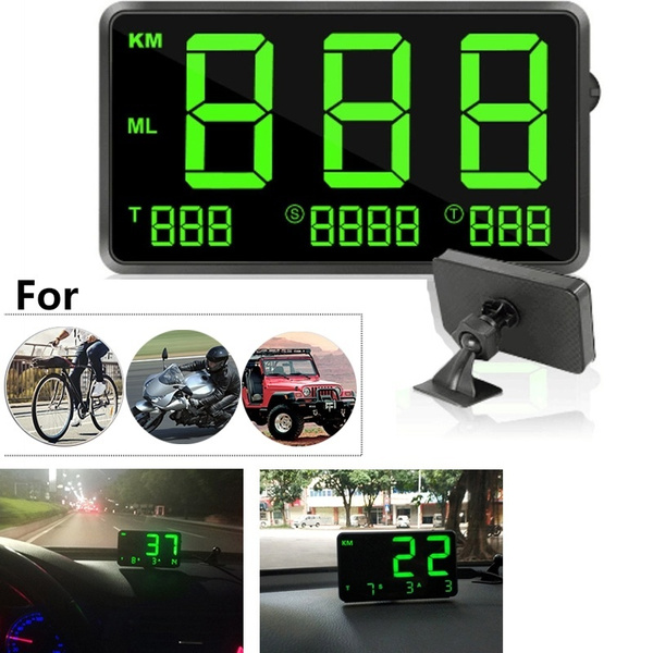 Large Screen 4.5" GPS Speedometer Digital Car Speed Display Over ...