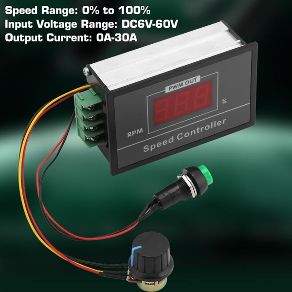 Dc 6 60v 12v 24v 36v 48v 30a Pwm Dc Motor Speed Controller Start Stop Switch Wish