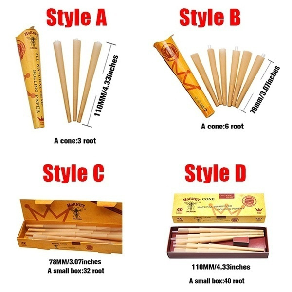 2020 78/110mm Pre-Rolled Cones Shaped Smoking Rolling Papers One-time ...