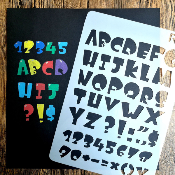 DIY Embossing Paper Card Plastic Painting Letter Alphabet Number ...