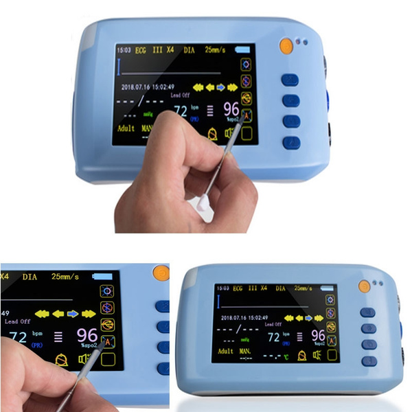 New Handheld 6-Parameter Vital Sign Monitor Patient Monitor ECG NIBP ...