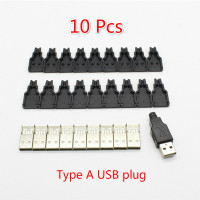 10pcs New Type A Male USB 4 Pin Plug Socket Connector with Black ...