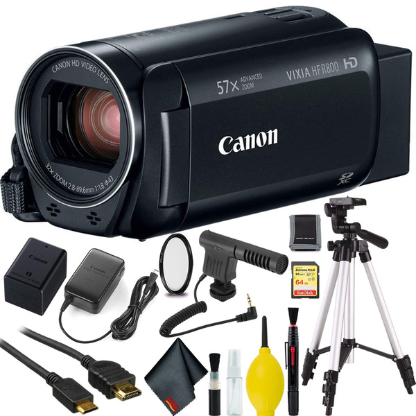 Canon VIXIA HF R800 Camcorder (Black) with 64GB Memory Card | Wish