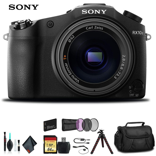 Sony Cyber-Shot DSC-RX10 II Camera DSCRX10M2/B with Soft Bag, Tripod ...