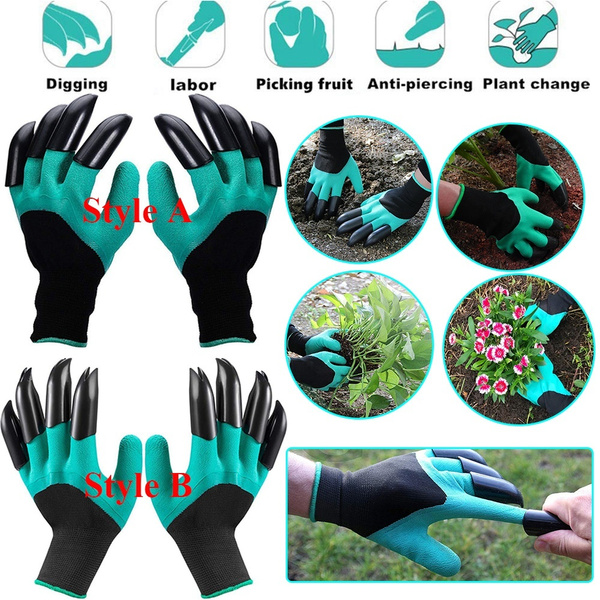 New Women Unisex ABS Plastic Gardening Digging Gloves Garden Gloves | Wish