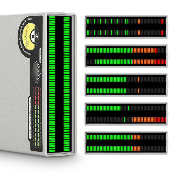 56 Bit MIC+Line Level Meter LED Music Spectrum Display Stereo Sound ...