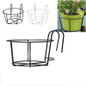 Outdoor Hanging Plant Iron Racks Fence Balcony Round Flower Pot Garden ...
