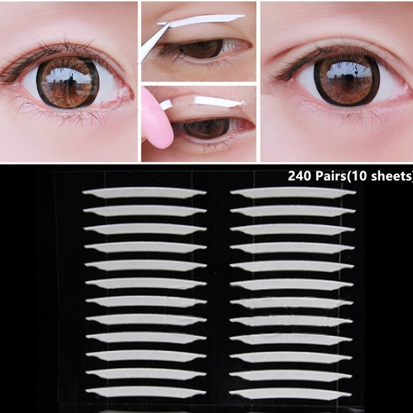 240 Pairs Hot Sale Invisible Eyelid Sticker Transparent Make up tool ...