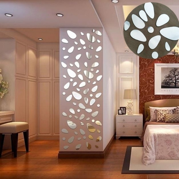 12Pcs 3D Mirror Hexagon Vinyl Removable Wall Sticker Decal Home Decor ...