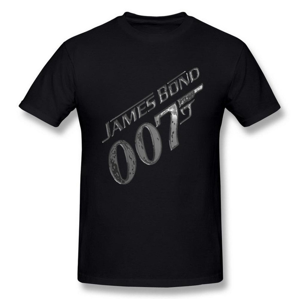Men's James Bond 007 Spectre Gun Logo Man Round Neck Tops Black Size | Wish