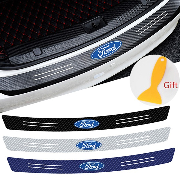 Auto Rear Bumper Trunk Tail Lip Carbon Fiber Protection Sticker Decal ...