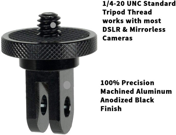 2 Pcs Camera Mount Adapter for GoPro Ecosystem - ¼-20 Conversion ...