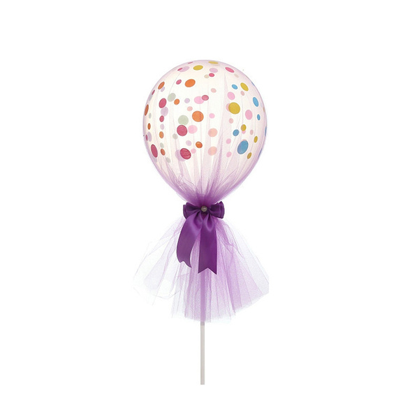 12 inch Party Latex Polka Dot Balloons Tutu Tulle Balloons With Column ...