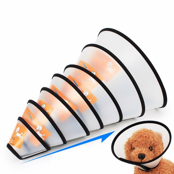 Transparent Pet Protective Cover Dog Cat Neck Cone Recovery Collar Anti ...