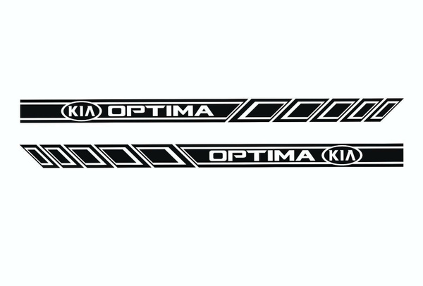 KIA OPTIMA 2x side stripes vinyl graphics decal racing sticker logo ...