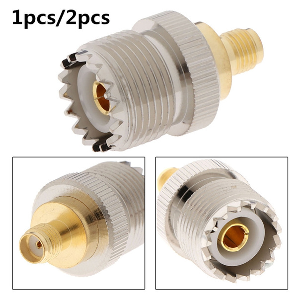 1Pcs /2pcsM Type Female SL16-K/SMA-K to SO-239 PL259 Female RF Adapter ...