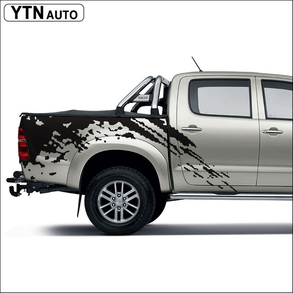 Car stickers 2 pcs mudslinger body backside graphic face vinyl ...