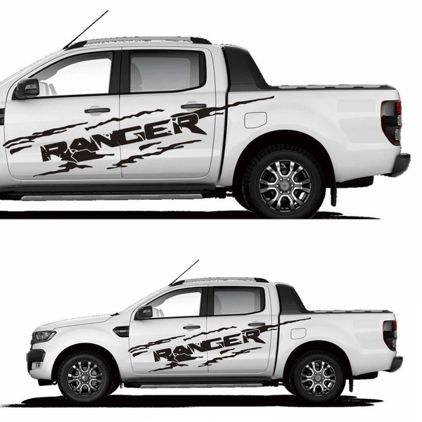 1Set/2Pcs STICKER COVER CAR RANGER LOGO VINYL DECAL FOR FORD RANGER T6 ...