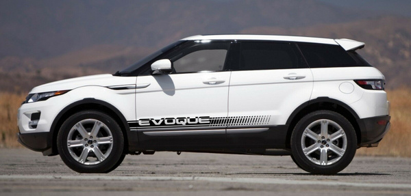 RANGE ROVER EVOQUE 2x side stripes body decasl vinyl graphic sticker ...
