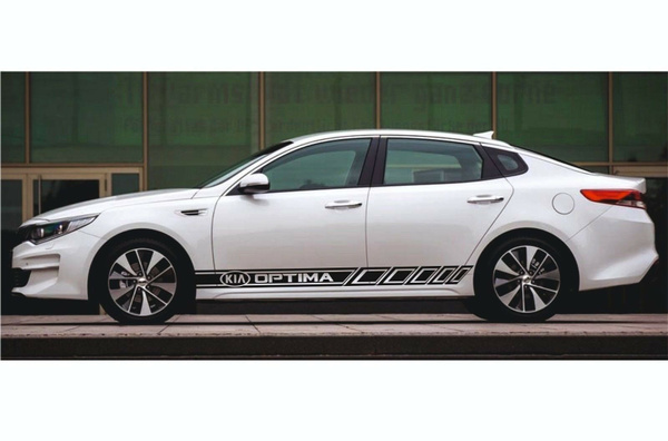 KIA OPTIMA 2x side stripes vinyl graphics decal racing sticker logo ...