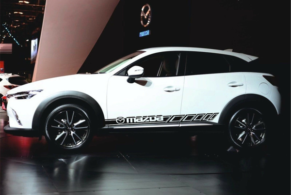 MAZDA CX3 CX5 CX7 - 2x side stripes vinyl body decal sticker logo high ...