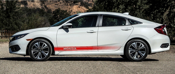 Honda 2x side body decal vinyl graphics racing sticker accord civic cr ...