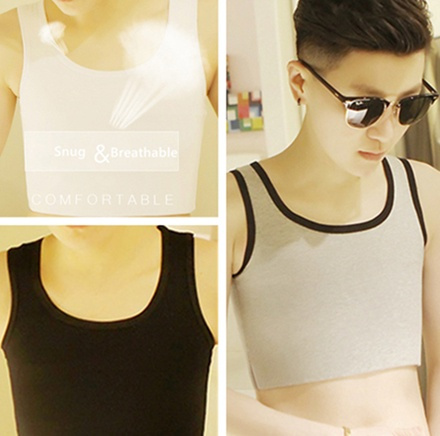 Miko Cotton Pullover Chest Binder without Clips for Tomboy Trans ...