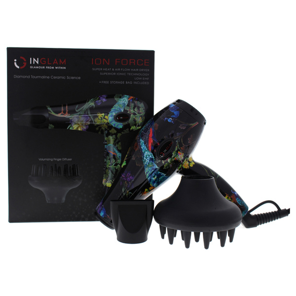 Ion Force Super Heat and Air Flow Hair Dryer - HDA 1970F Flower Powder ...