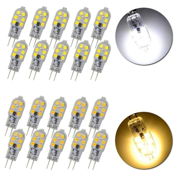 5/10/20PCS G4 3W 12 LED Light Bulb - Transparent + Silver AC/DC 12V | Wish